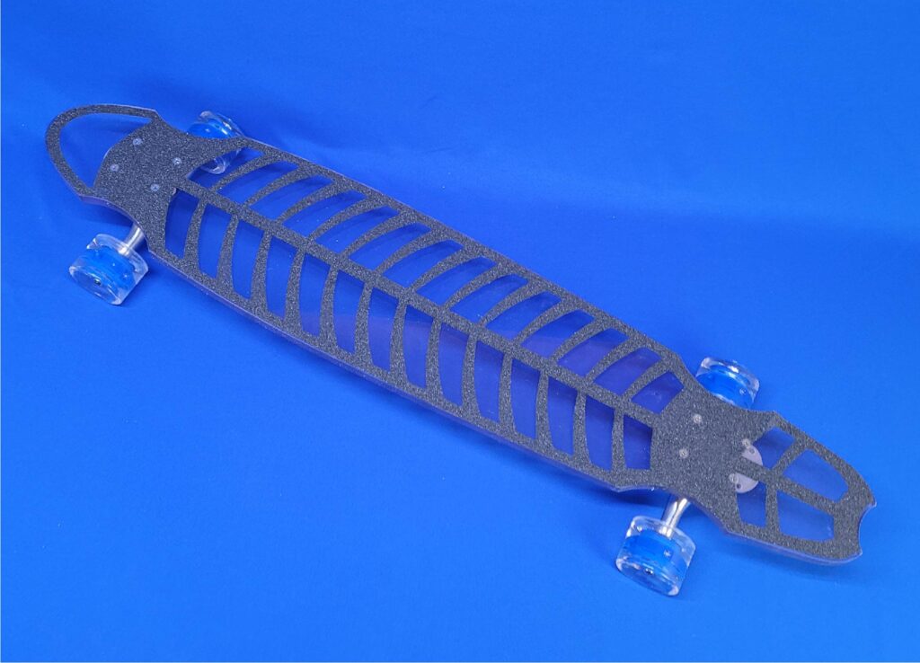 40" Ghost Immortal Fishbone Longboard – Polycarbonate & Clear Board ...