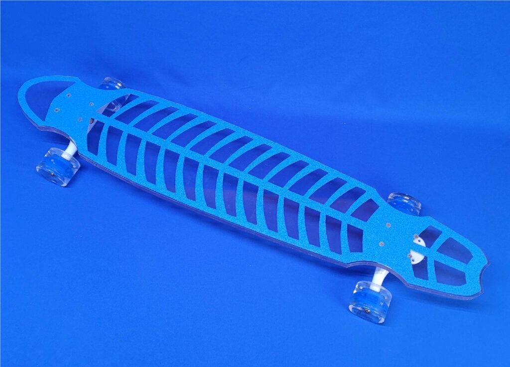 40" Ghost Immortal Fishbone Longboard – Polycarbonate & Clear Board ...