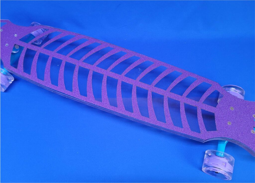 40" Ghost Immortal Fishbone Longboard – Polycarbonate & Clear Board ...